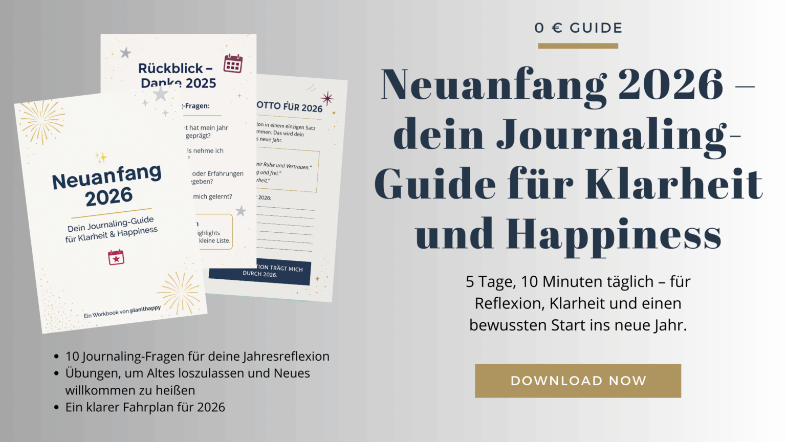 Jahresreflexion: 10 Journaling-Fragen für deinen Neuanfang 2026 ...